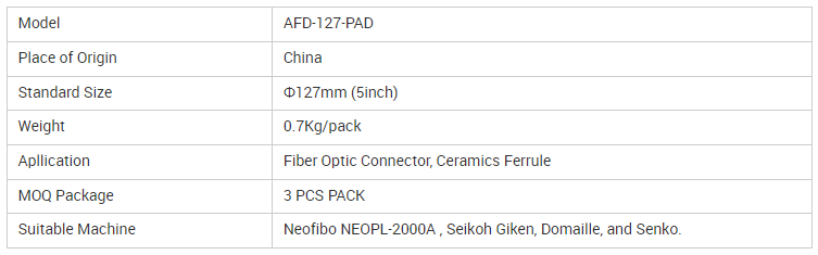 Neofibo Fiber Optic Polishing Rubber Pad AFD-127-2000